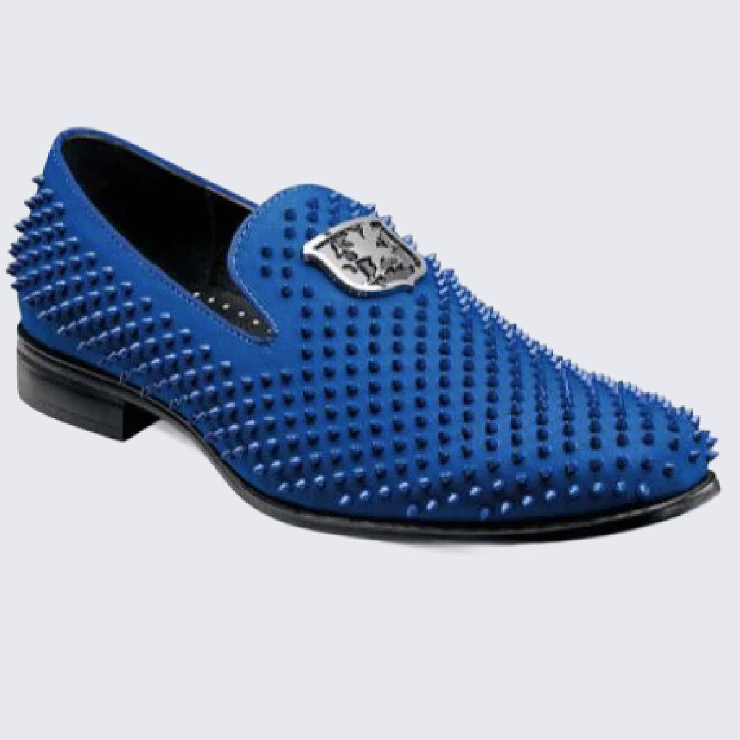 Blue Spiked Slip On Shoe By Stacy Adams
