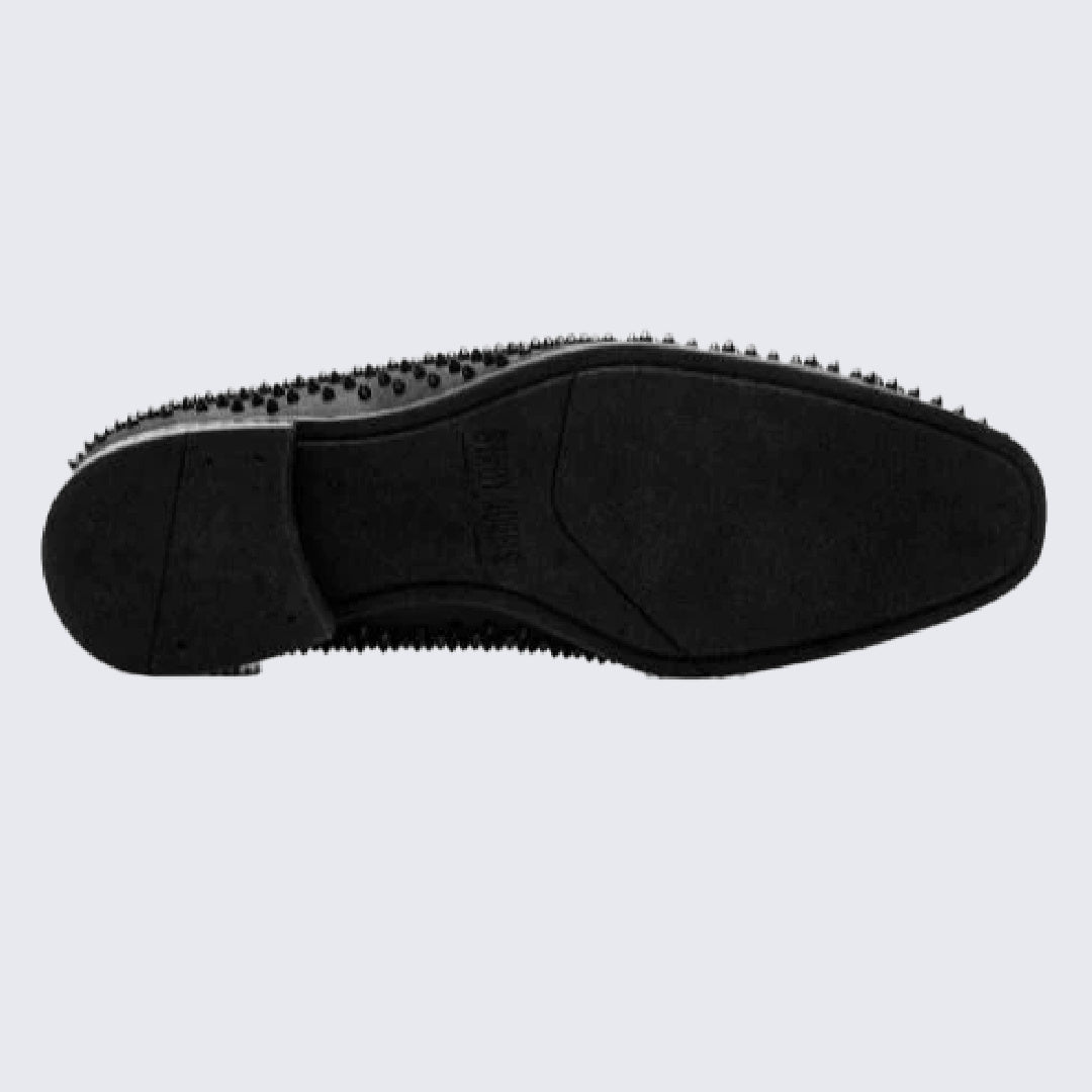 Black Spiked Slip On Shoe By Stacy Adams – Perfect Tux