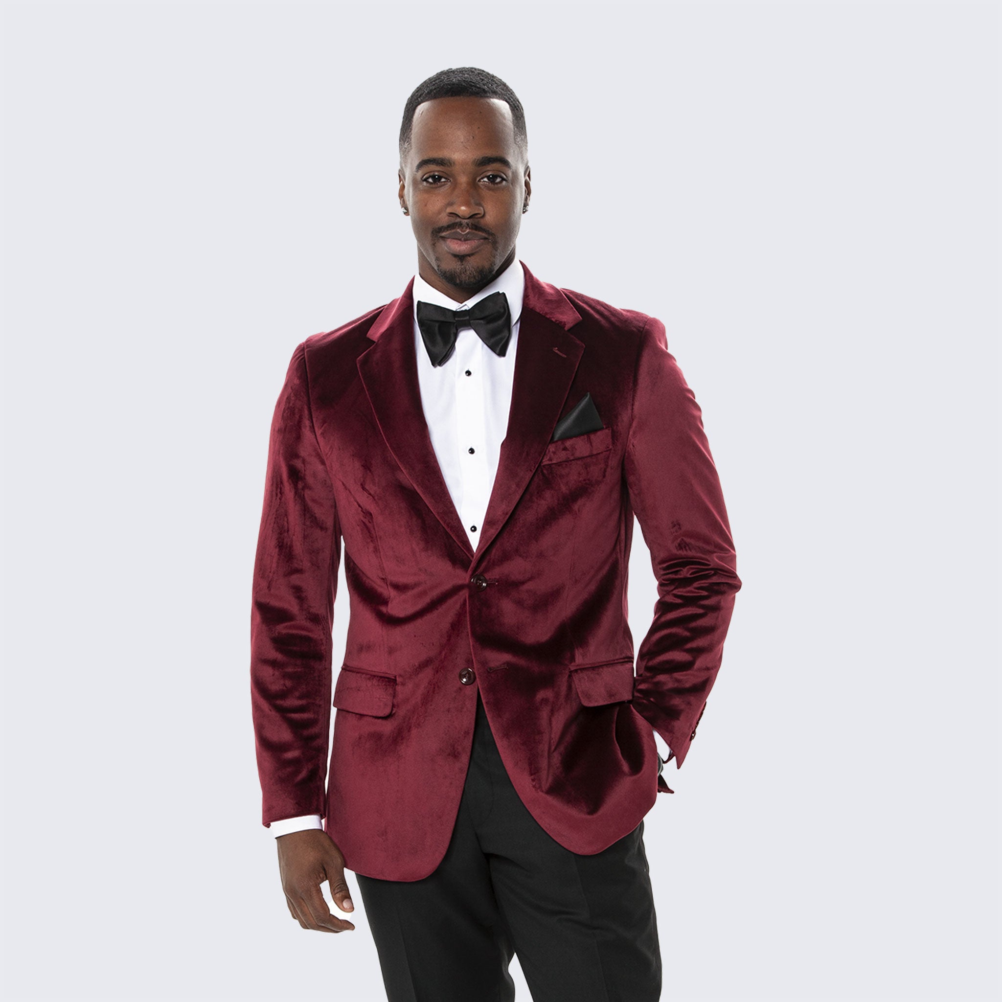 Wine Velvet Tuxedo Jacket with Notch Lapel – Wedding & Prom | Perfect Tux